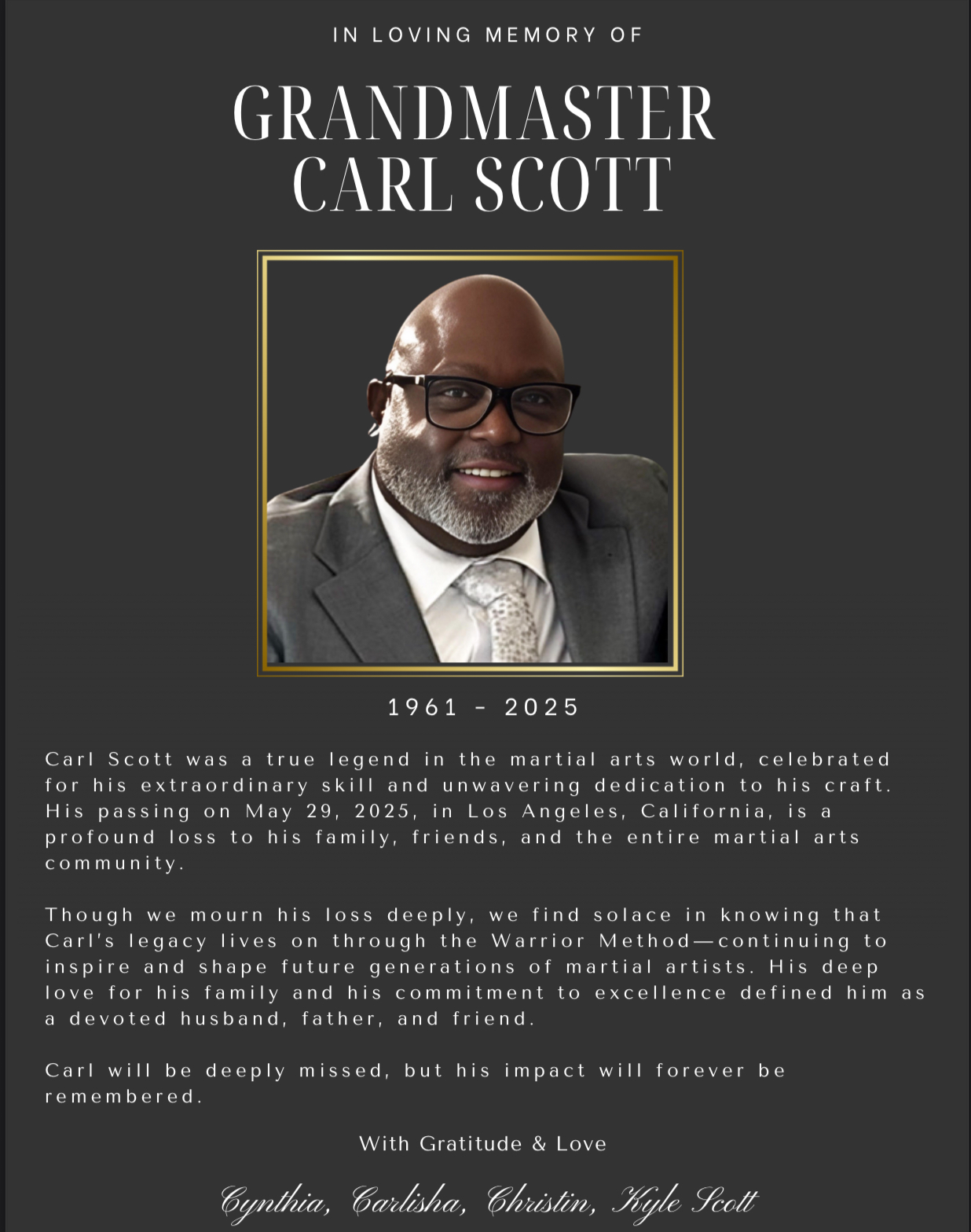 Legendary Martial Artist Carl Scott Remembered – Nostalgia King